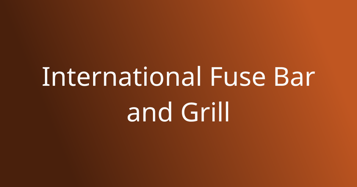 Order Authentic African Online | International Fuse Bar and Grill ...